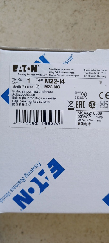 Obudowa Eaton M22-I4 nowa - 12298180943 - oficjalne archiwum Allegro