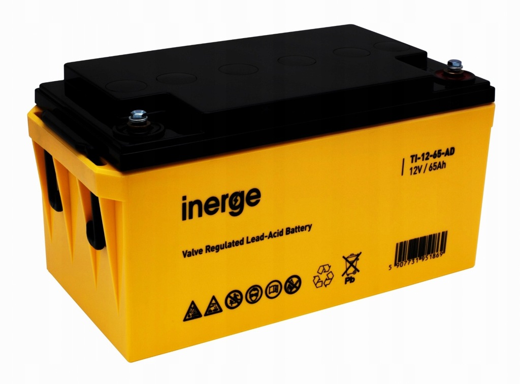 AKUMULATOR 12V 65Ah BEZOBSŁUGOWY VRLA MOCNY AGM - 12776903021 - oficjalne archiwum Allegro