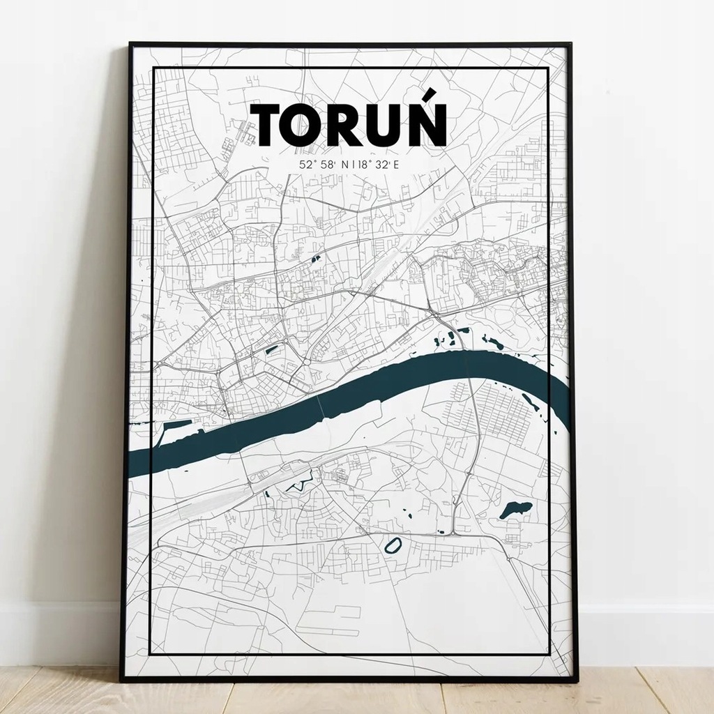 Plakat Mapa Torunia 30x40 cm - 12602113864 - oficjalne archiwum Allegro