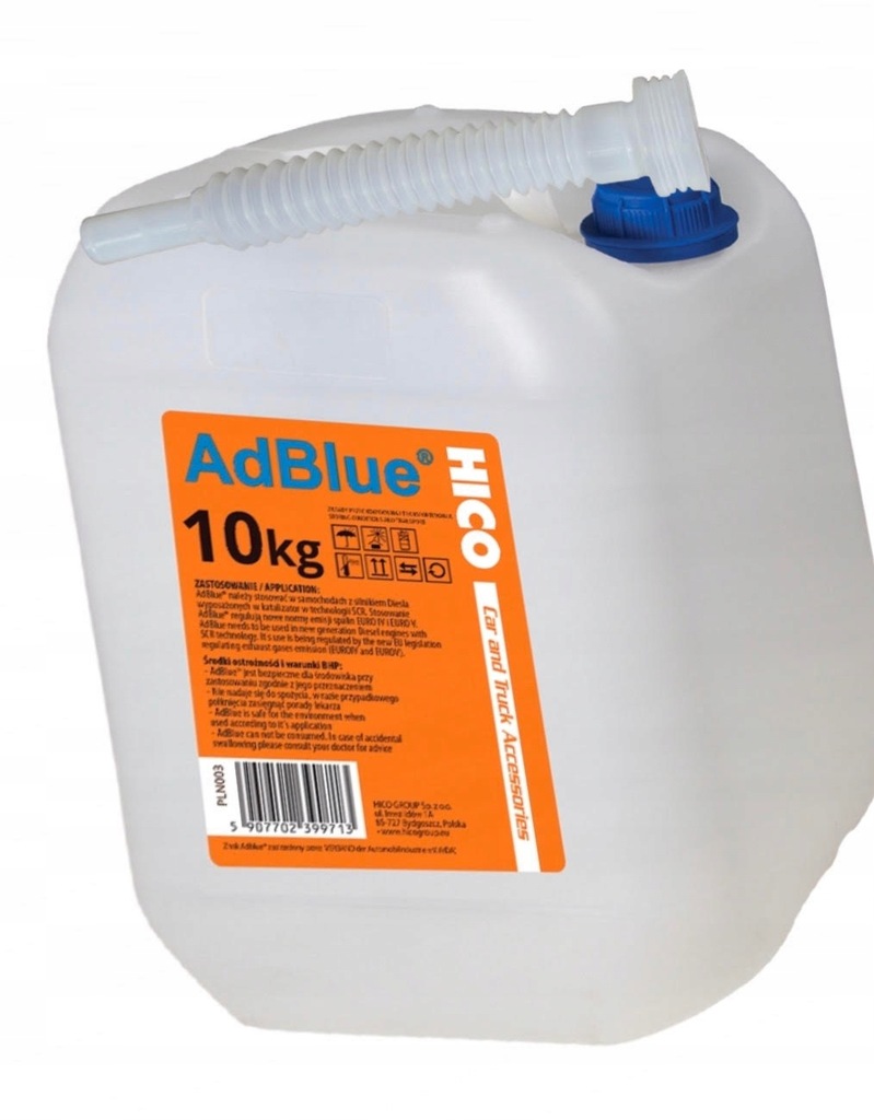 Купить Каталитическая жидкость AdBlue Hico 10 кг DPF ISO 22241: отзывы ...