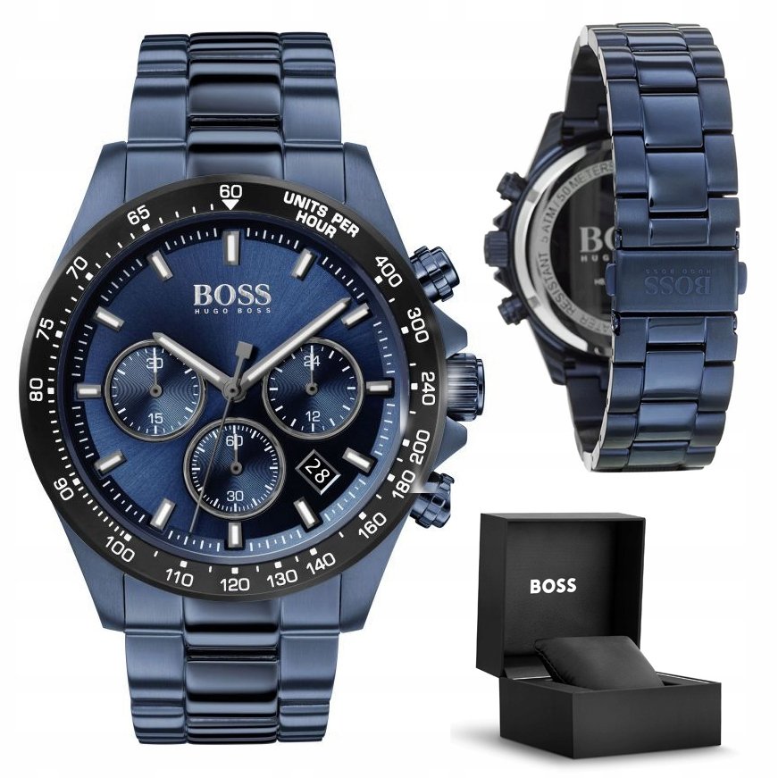 ZEGAREK MĘSKI HUGO BOSS 1513758 - HERO + PUDEŁKO PREZENTOWE KOMPLET ...