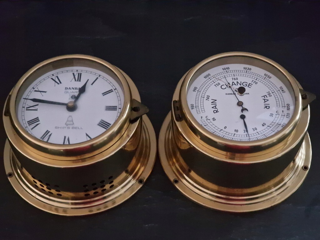 Zegar okrętowy Danbar zestaw - 14571689189 - oficjalne archiwum Allegro