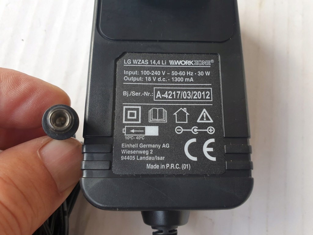 Zasilacz do wkrętarki 18V 1.3A WORK ZONE - 13350632387 - oficjalne ...