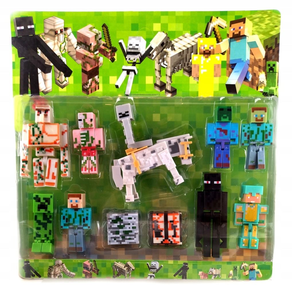 Figurki MINECRAFT zestaw figurek CREPPER - 12080386928 - oficjalne ...