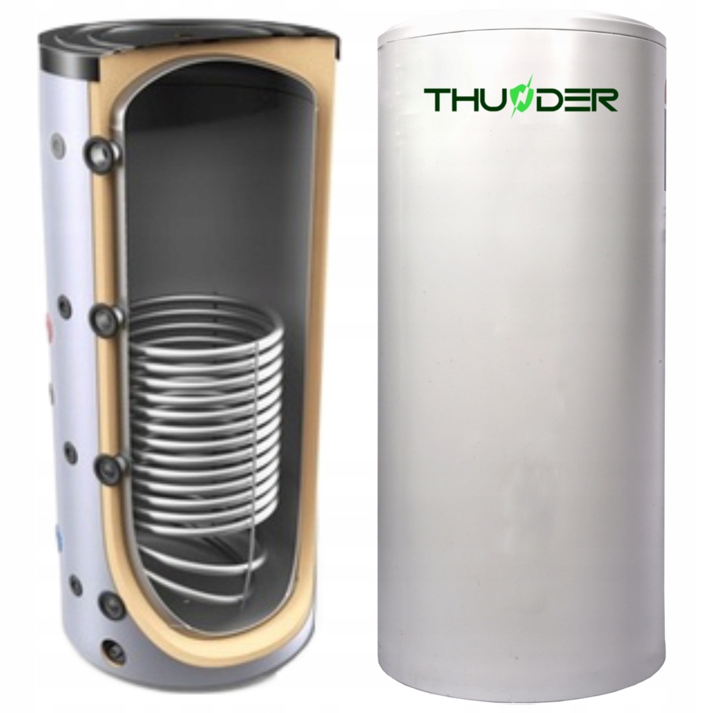 Nierdzewny zasobnik bojler CWU 200L wężownica 2,7m - 13689466504 ...