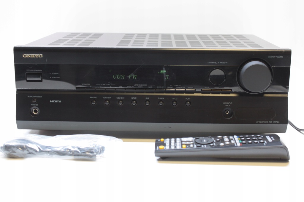 Amplituner Onkyo HT-R380 5.1 HDMI PILOT GWARANCJA - 7671245189 ...