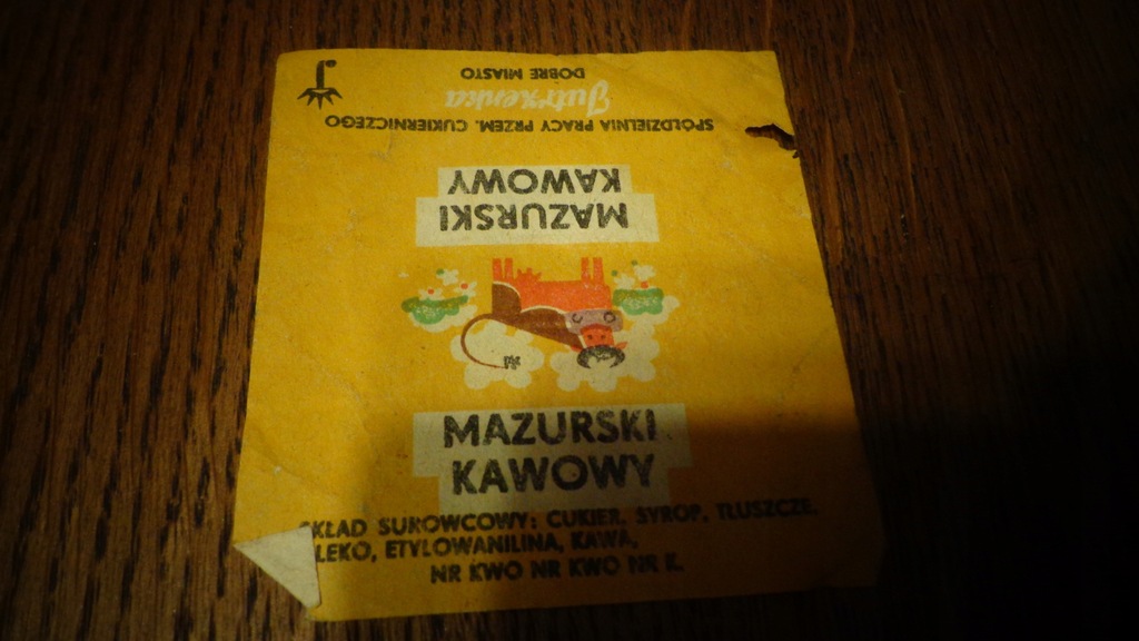 Etykieta-opakowanie PRL Cukierek Dobre Miasto - 15045283039 - oficjalne archiwum Allegro