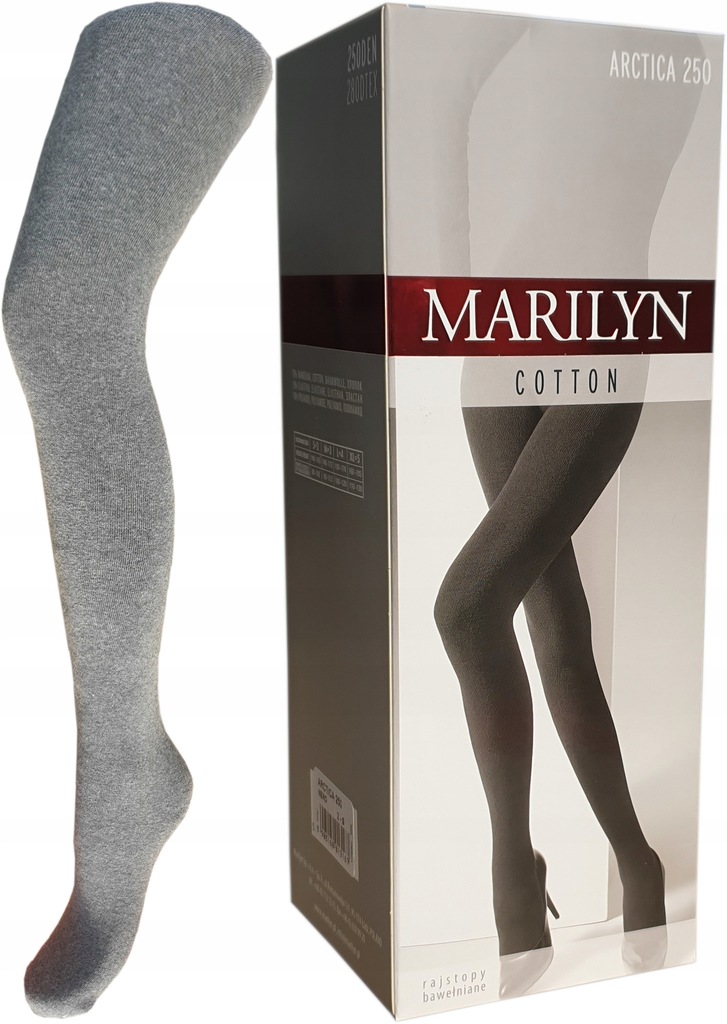 Rajstopy ciepłe MARILYN ARCTICA 250 DEN SZARE GREY - 12745933530 ...