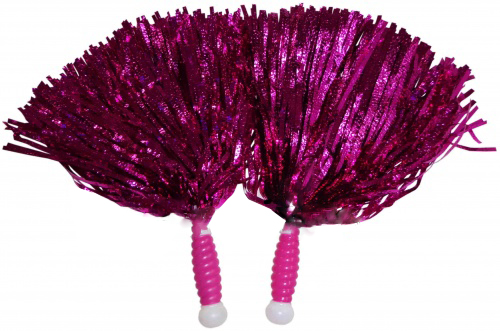 POMPONY dla Cheerleaderki czirliderki 2szt Różowe - 12653538400 ...
