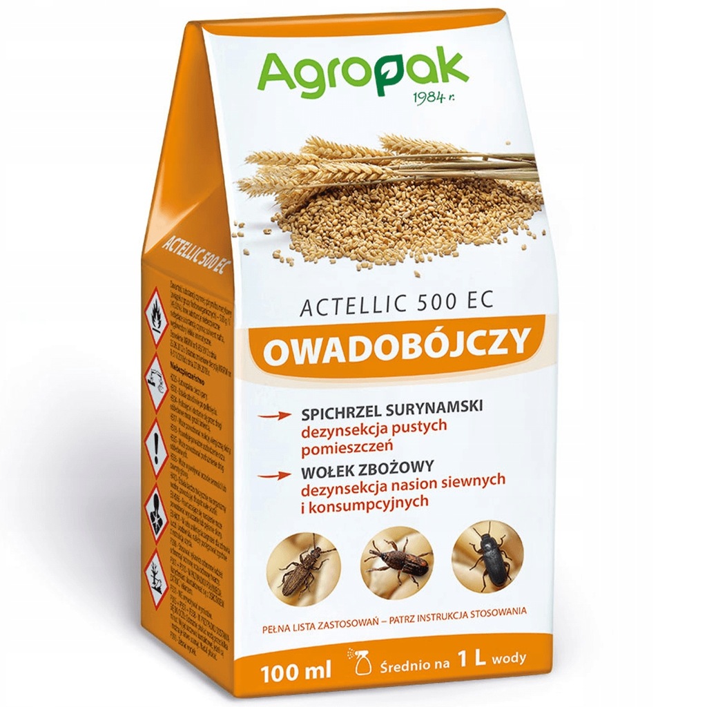 Actellic 500EC 100ml WOŁEK ZBOŻOWY TROJSZYK - 13961324922 - oficjalne ...
