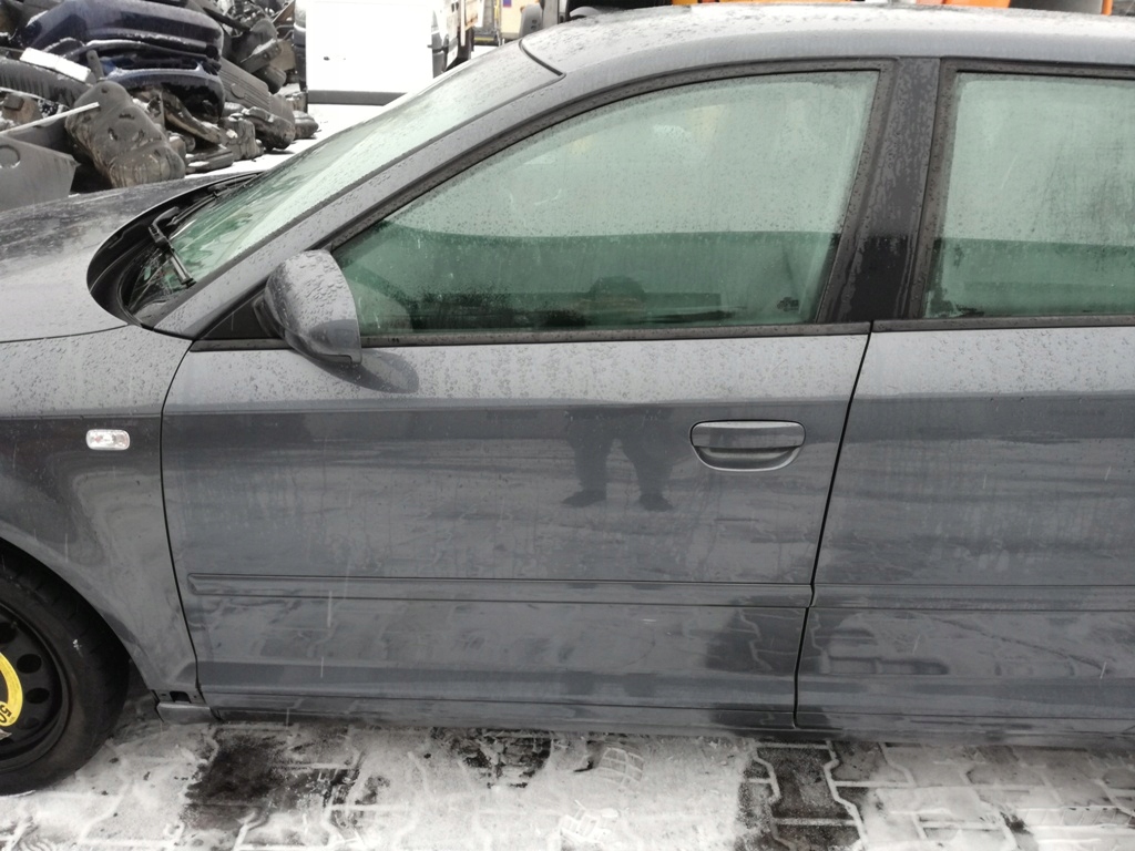 AUDI A3 8P DRZWI LEWY PRZÓD PRZEDNIE SZARE LX7Z - 8308947245 - oficjalne archiwum Allegro