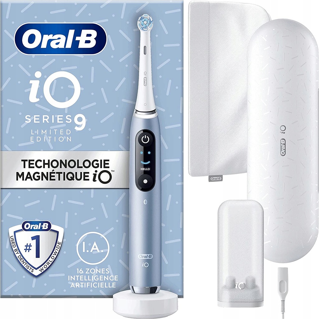 SZCZOTECZKA SONICZNA ORAL-B iO 9 NIEBIESKI +GRATIS - 13137761351 - oficjalne archiwum Allegro