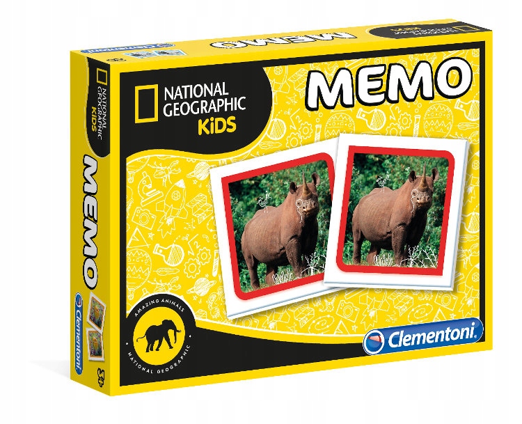 Clementoni Memo Memory National Geographic Kids Zwierzęta dla dzieci 3 ...