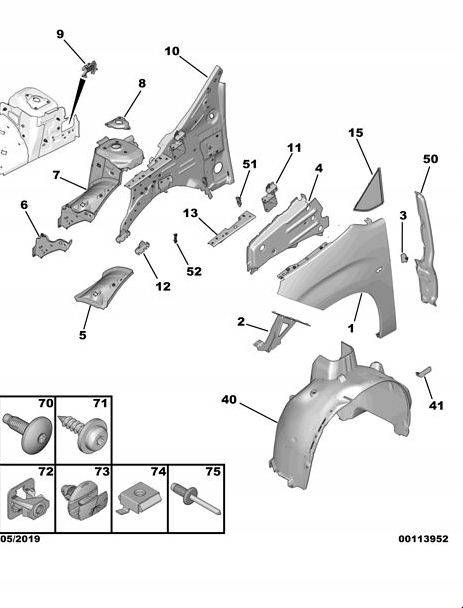 TRÓJKĄT BŁOTNIKA LEWA PRAWA OPEL COMBO E 18- - 10644005297 - oficjalne ...