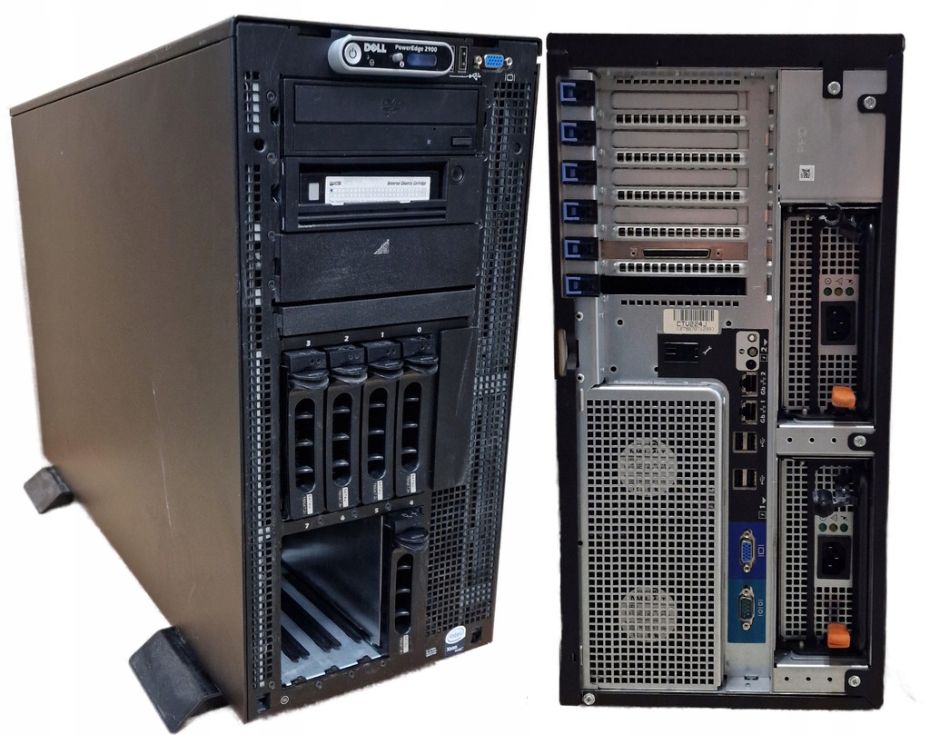 Serwer Dell PowerEdge 2900 2 x Xeon E5410 24 GB 2 x 930W A ...