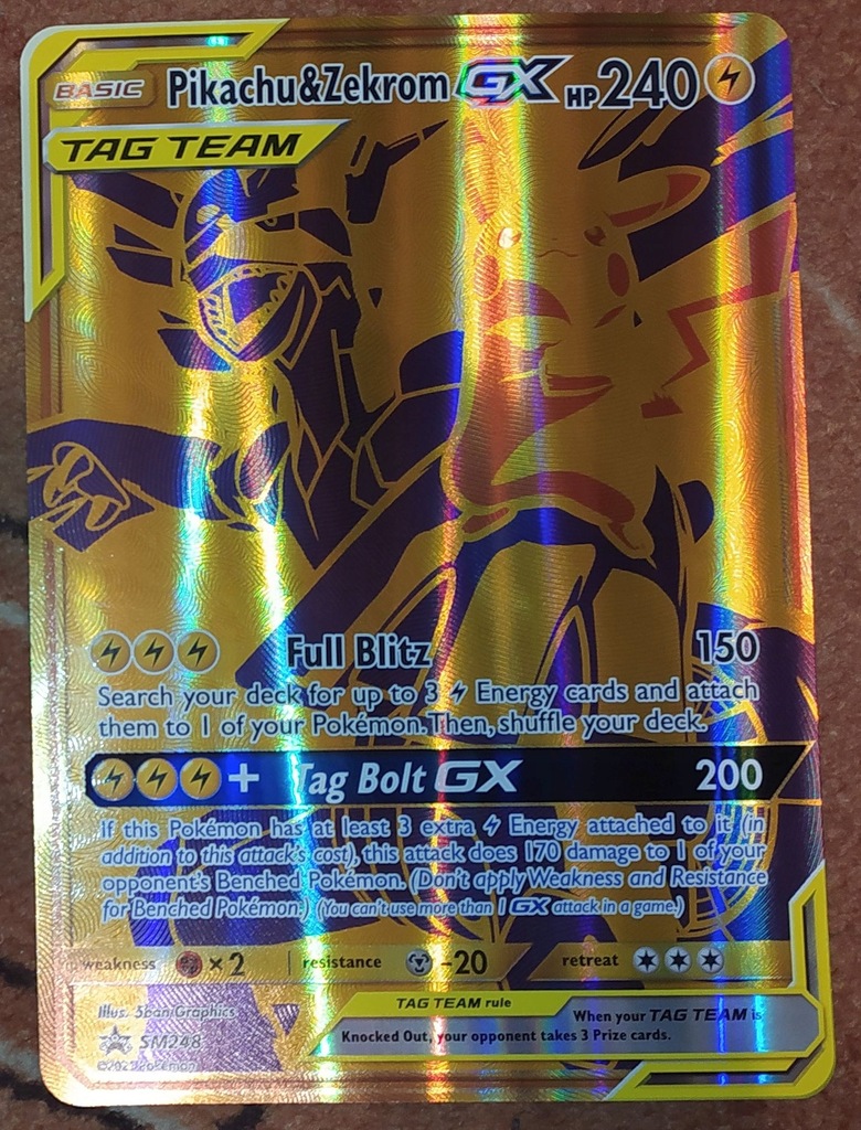 Pikachu & Zekrom GX GOLD (Promo SM248) - 14799367011 - oficjalne archiwum Allegro