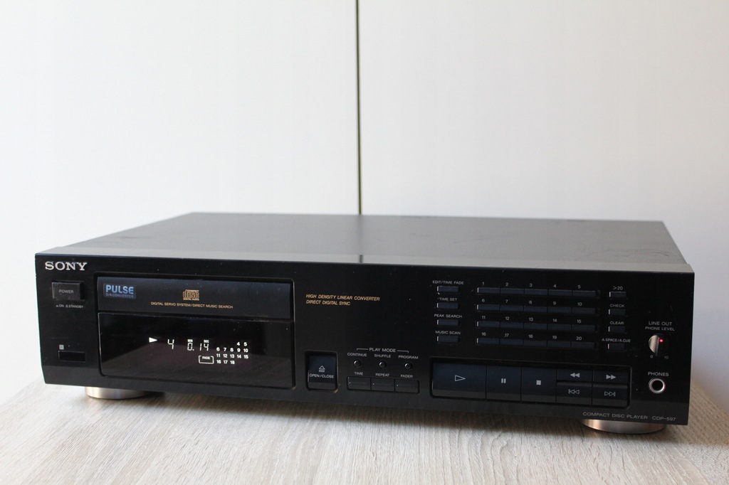 Odtwarzacz CD Sony CDP-597 + Pilot RM-D295 - 11515900552 - oficjalne archiwum Allegro