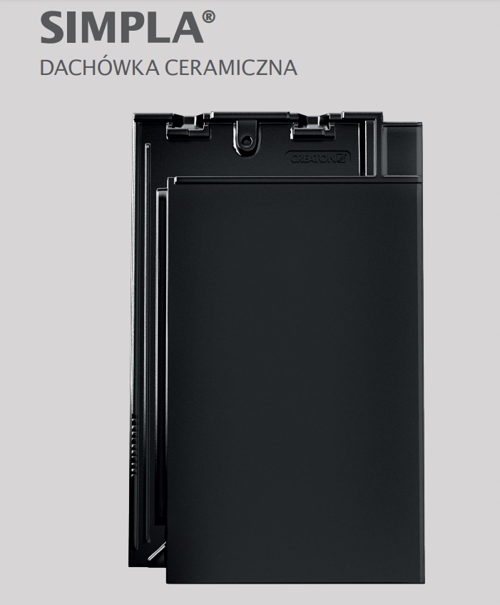 Dachówka ceramiczna Creaton Simpla antracyt angoba - 13596127794 ...