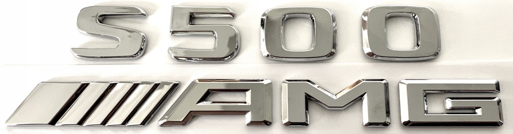 Mercedes S500 AMG emblemat znaczek logo chrom - 12619105813 - oficjalne ...