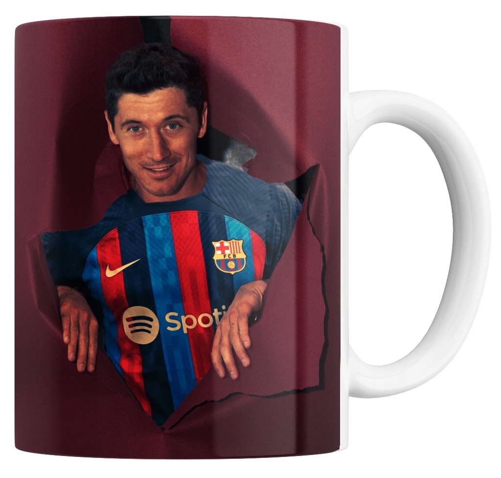 KUBEK Z NADRUKIEM ROBERT LEWANDOWSKI LEWY PREZENT - 13164150362 - oficjalne archiwum Allegro