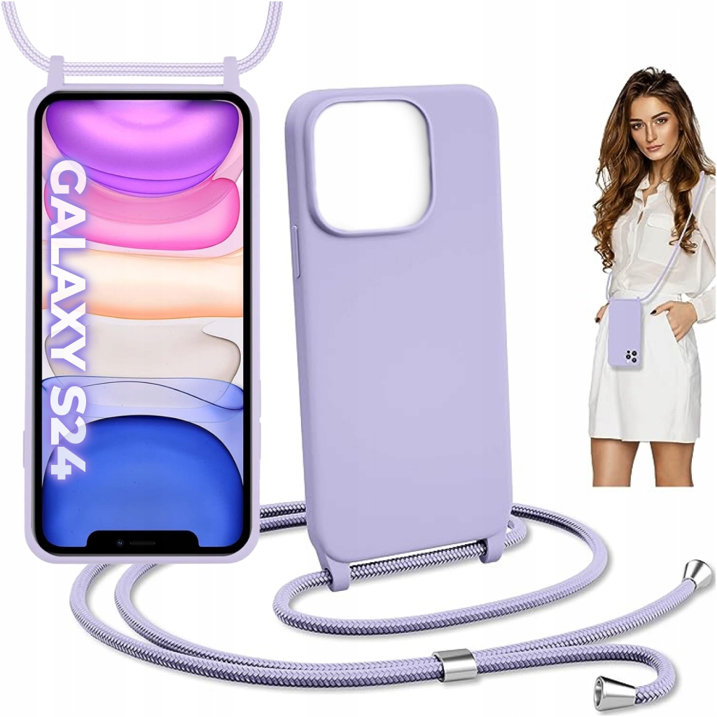 Etui Rope Case ze Smyczą do SAMSUNG GALAXY S24 Case Torebka na Szyję ...