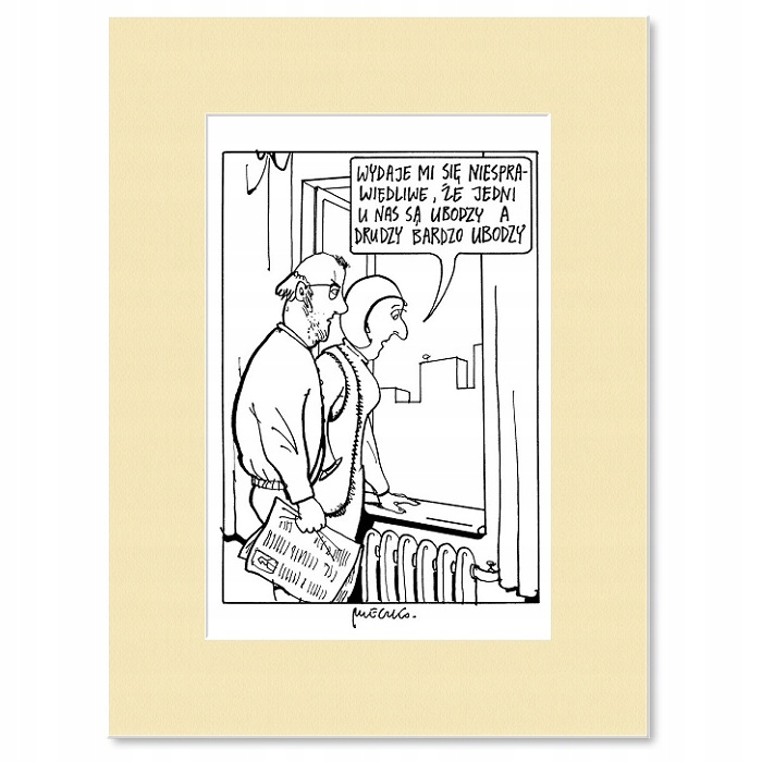 ORYGINAŁ GRAFIKA ODRĘCZNA BIEDA ANDRZEJ MLECZKO - 12646025455 ...