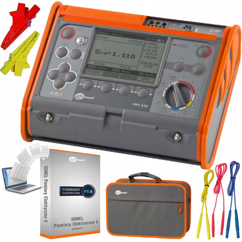 SONEL Zestaw Miernik MPI-520 + Program Sonel PE6 - 12350459100 - oficjalne archiwum Allegro