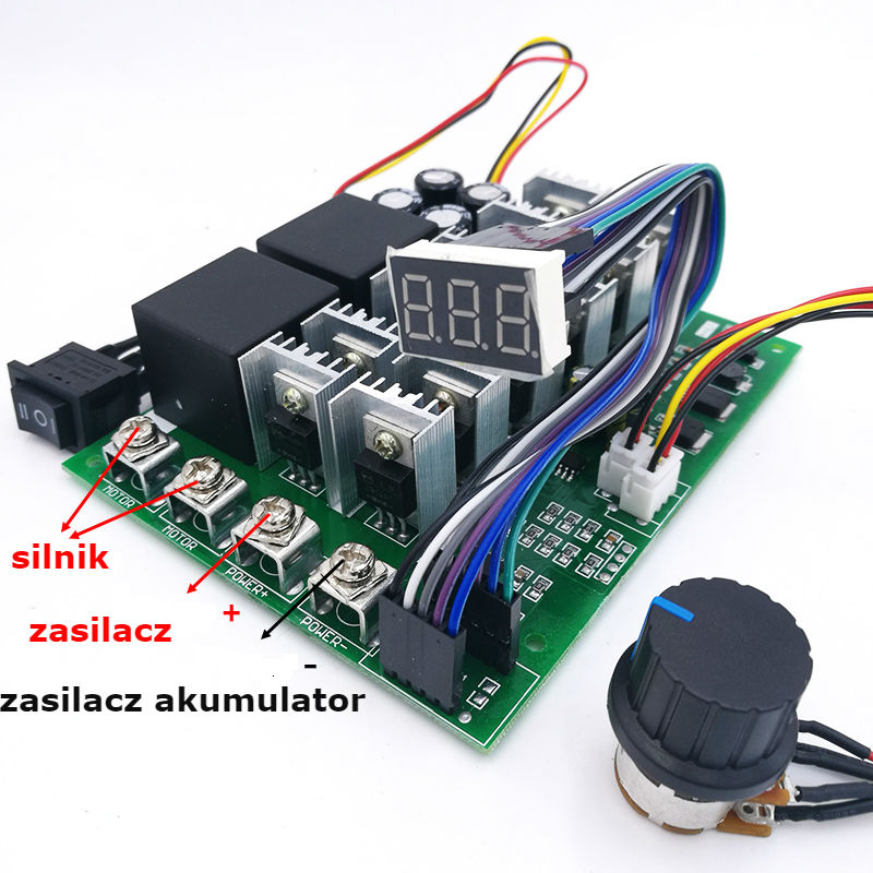 REGULATOR OBROTÓW SILNIKA DC PRAWO LEW 60A 12V 24V - 7475579052 - oficjalne archiwum Allegro