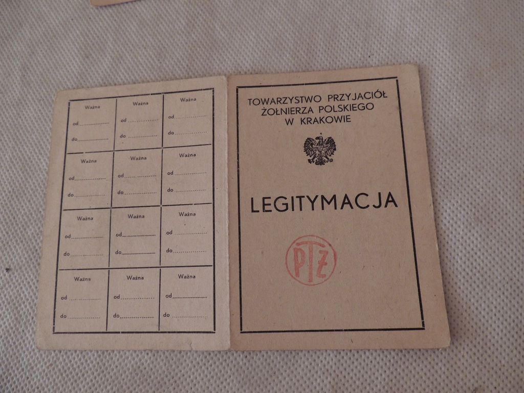 LEGITYMACJA PKP- TPPR -TPŻP-ZAŚWIADCZENIE WOJSKOWE - 8243013335 ...