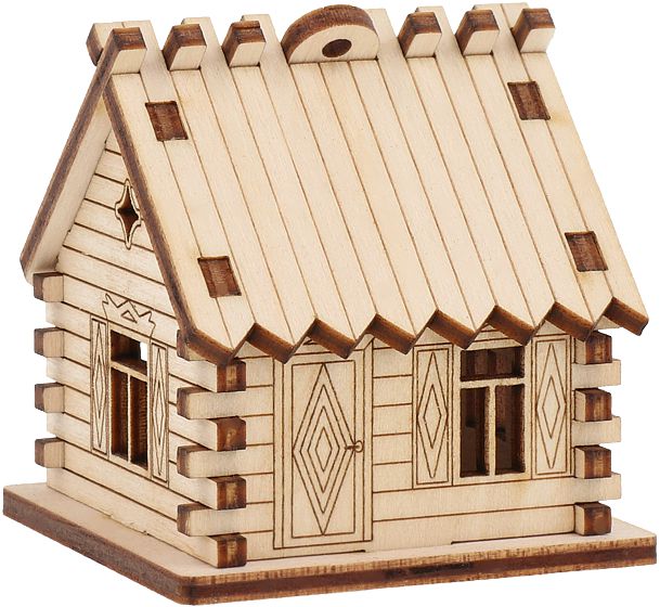 Купить 3D домик из фанеры ЛЕС В БАНКЕ 5,5х5,5см садовый: отзывы, фото и ...