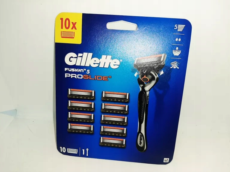 MASZYNKA GILLETTE FUSION 5 PROGLIDE WKŁADY 10 SZT - 12669541555 ...