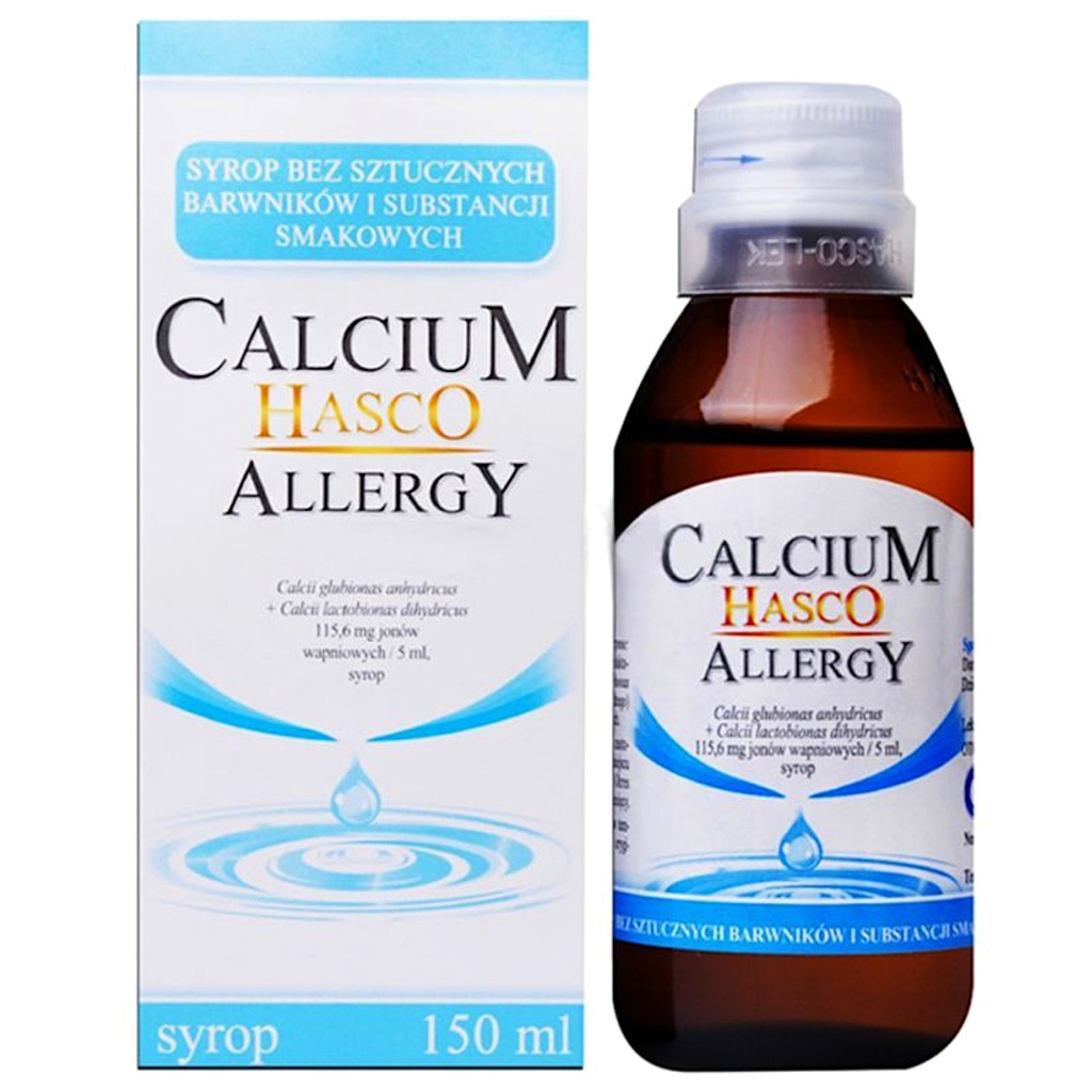 Calcium Allergy syrop bezsmakowy 150ml Alergia - 13425630387 ...