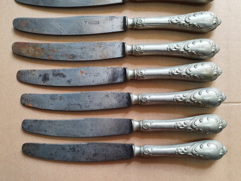 Stare noże Feinstahl Solingen 12 szt.-OKAZJA ! BCM - 12284785926 ...