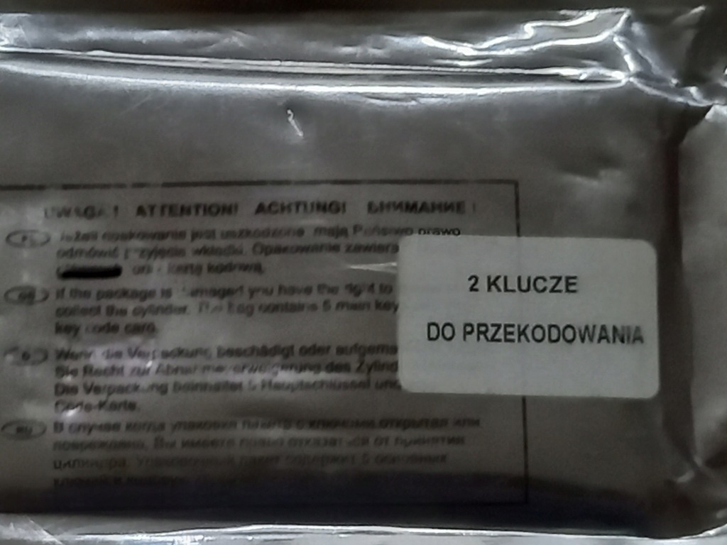Dwa klucze do przekodowania - fabrycznie zamknięte - 13106502145 ...