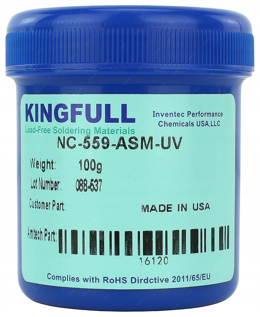 TOPNIK KINGFULL NC-559-ASM-UV 100g FLUX PASTA LUTOWNICZA ŻEL DO LUTOWANIA - 14563418337 ...