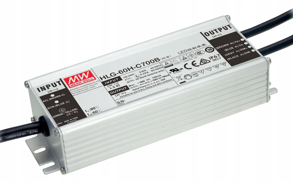 Mean Well HLG-60H-C700B LED Power Supply 70W 0.7A - 14238270580 - oficjalne archiwum Allegro