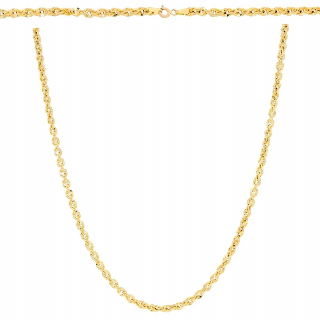 Złoty łańcuszek irydia 55 cm złoto próby 585 - 12956830306 - oficjalne ...