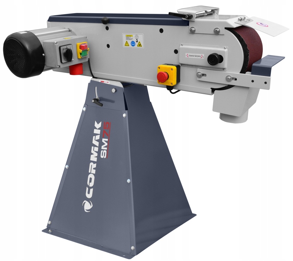 SZLIFIERKA TAŚMOWA 3 kW 2 BIEGI CORMAK 75X2000 - 12614712048 - oficjalne archiwum Allegro