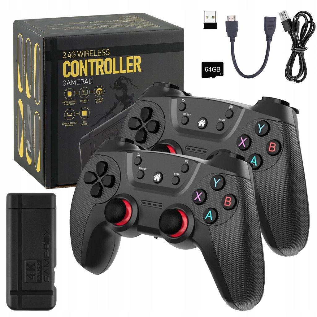 KONSOLA HDMI GAME BOX EMULATOR TV + 2 KONTROLERY POD TELEWIZOR 30000 ...