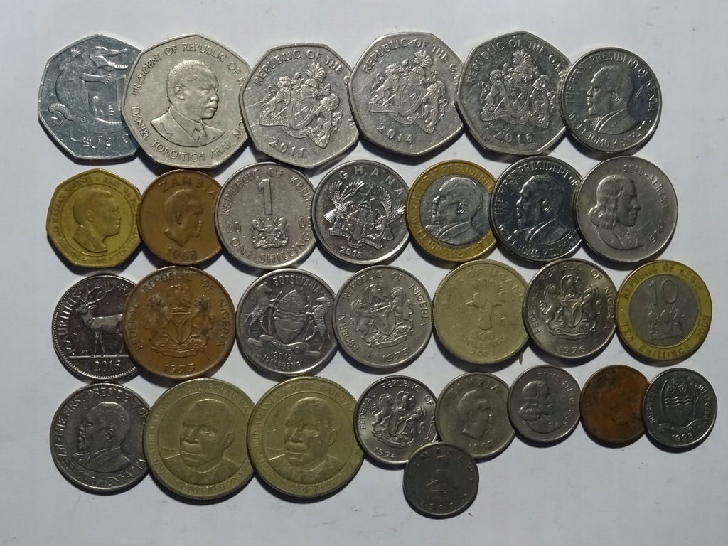 Afryka 29 monet ciekawy mix -K139 - 15314625312 - oficjalne archiwum Allegro