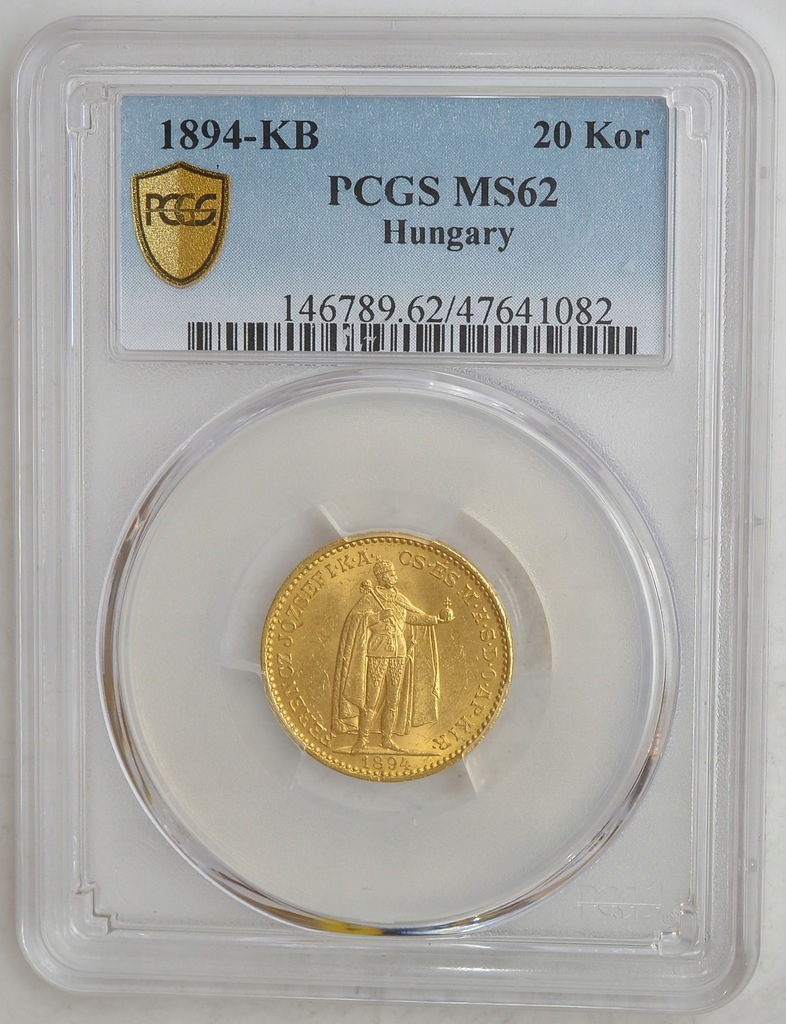 2.ey.WĘGRY, FRANC.JÓZEF, 20 KORON 1894 PCGS MS62 - 14987014442 - oficjalne archiwum Allegro