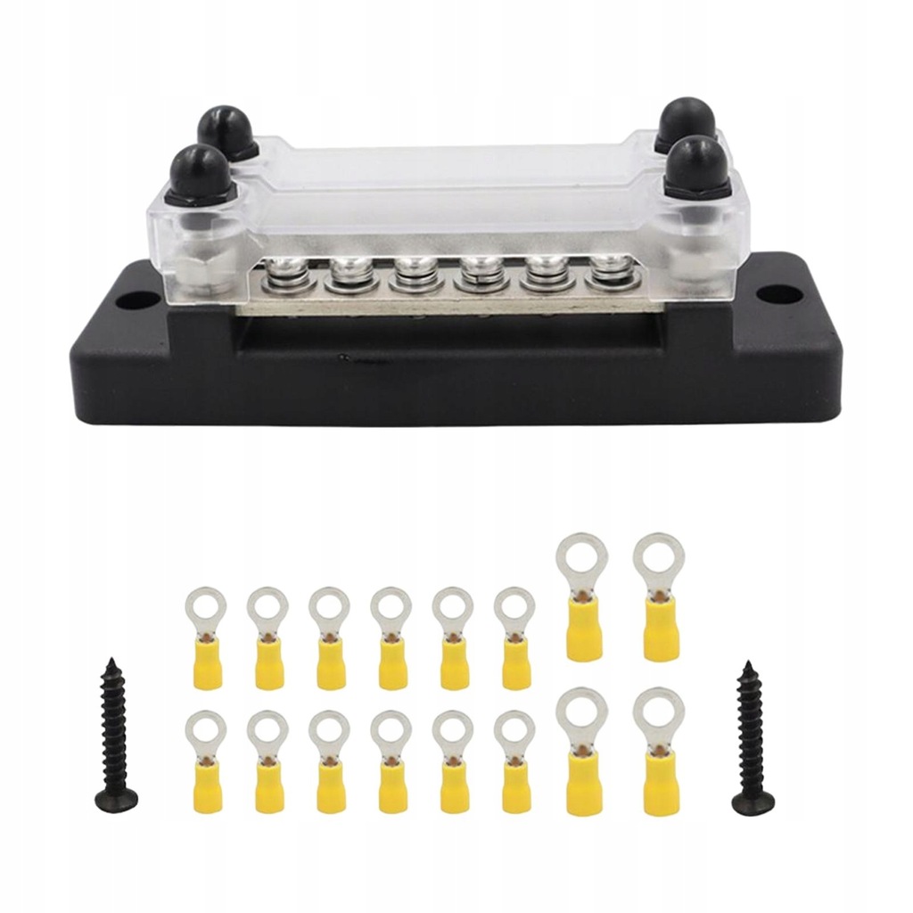 Ground Power Distribution Block Dual Row 150A for Car Boat 12 Terminal ...