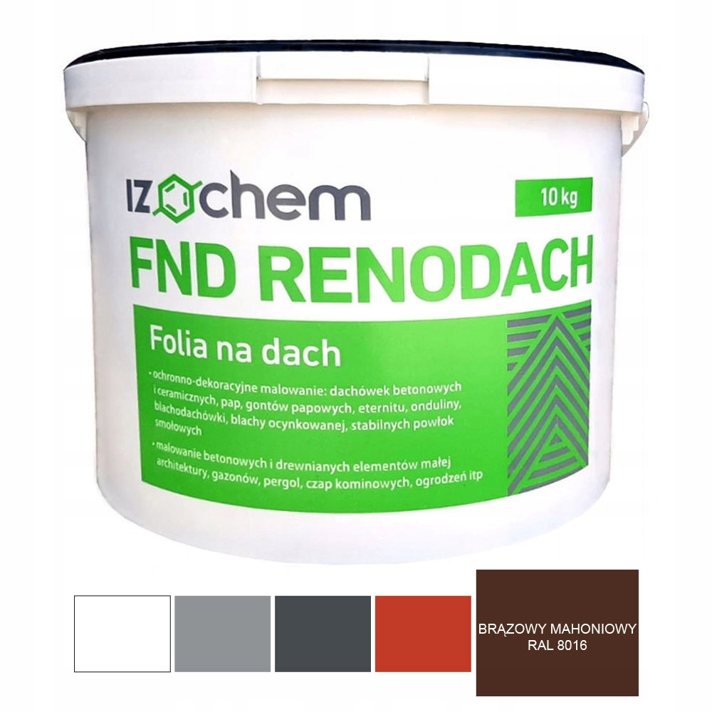 IZOCHEM FND RENODACH BRĄZOWY RAL 8016 10kg - 11569667435 - oficjalne ...