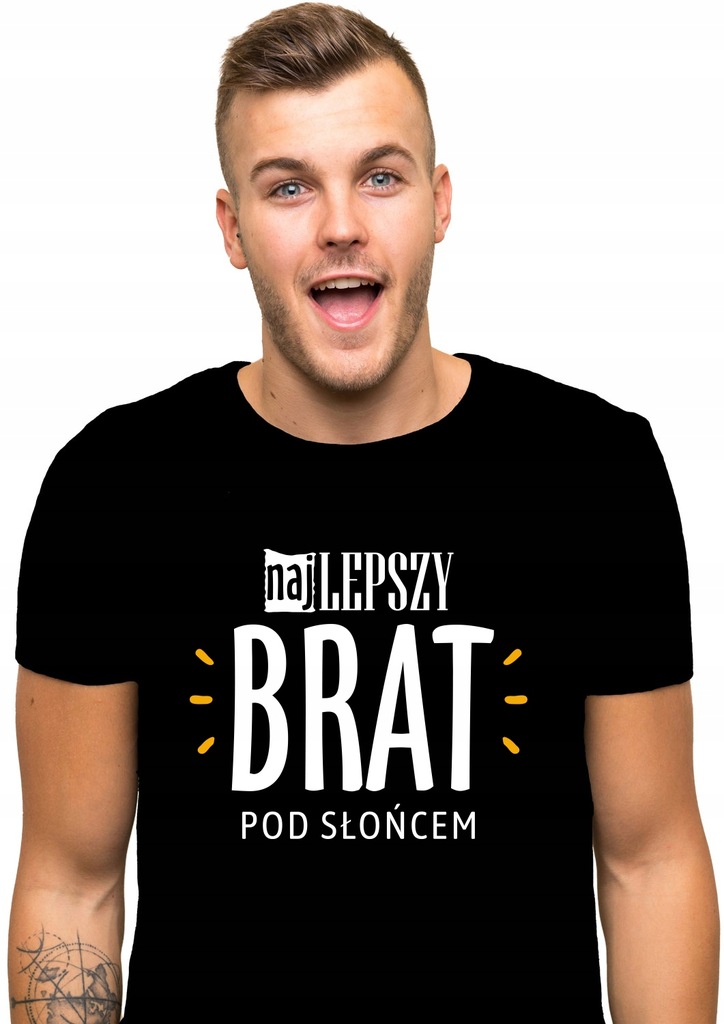 koszulka DLA BRATA NAJLEPSZY BRAT POMYSŁ prezent - 11885829423 - oficjalne archiwum Allegro
