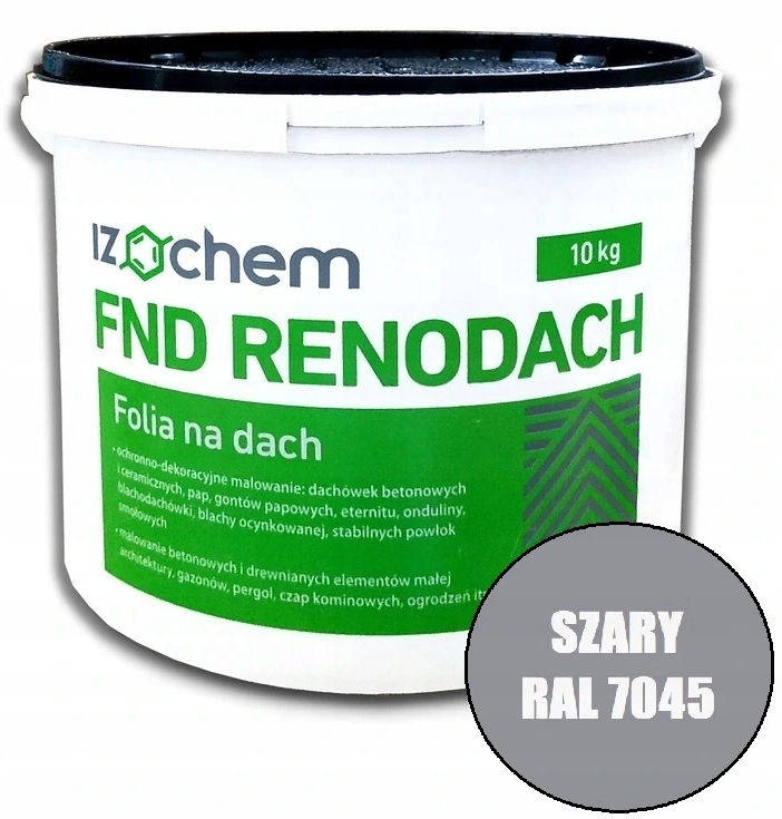IZOLACJA FARBA NA DACH | RENODACH | 10 KG SZARA - 11674307747 - oficjalne archiwum Allegro