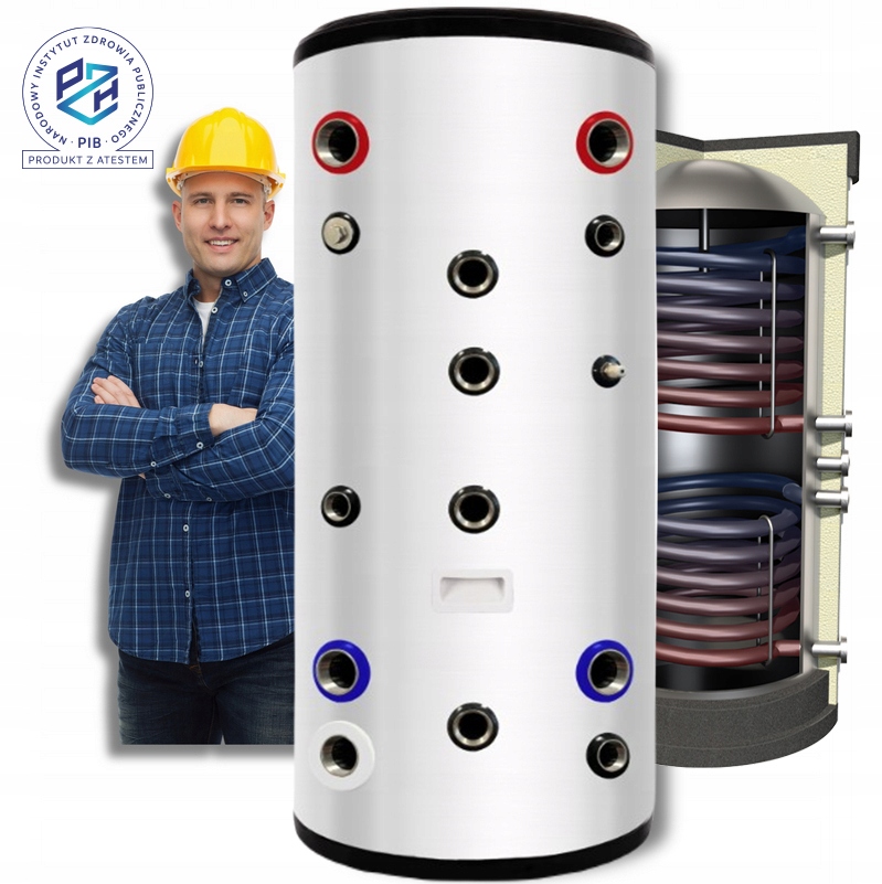 Zasobnik Ciepłej Wody 2 WĘŻOWNICE INOX do POMPY PIECA 300l - 15188924581 - oficjalne archiwum ...