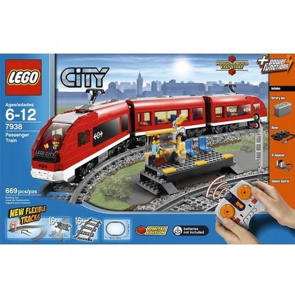 LEGO City 7938 NOWY Pociąg Osobowy zdalnie sterowa - 12129023962 ...