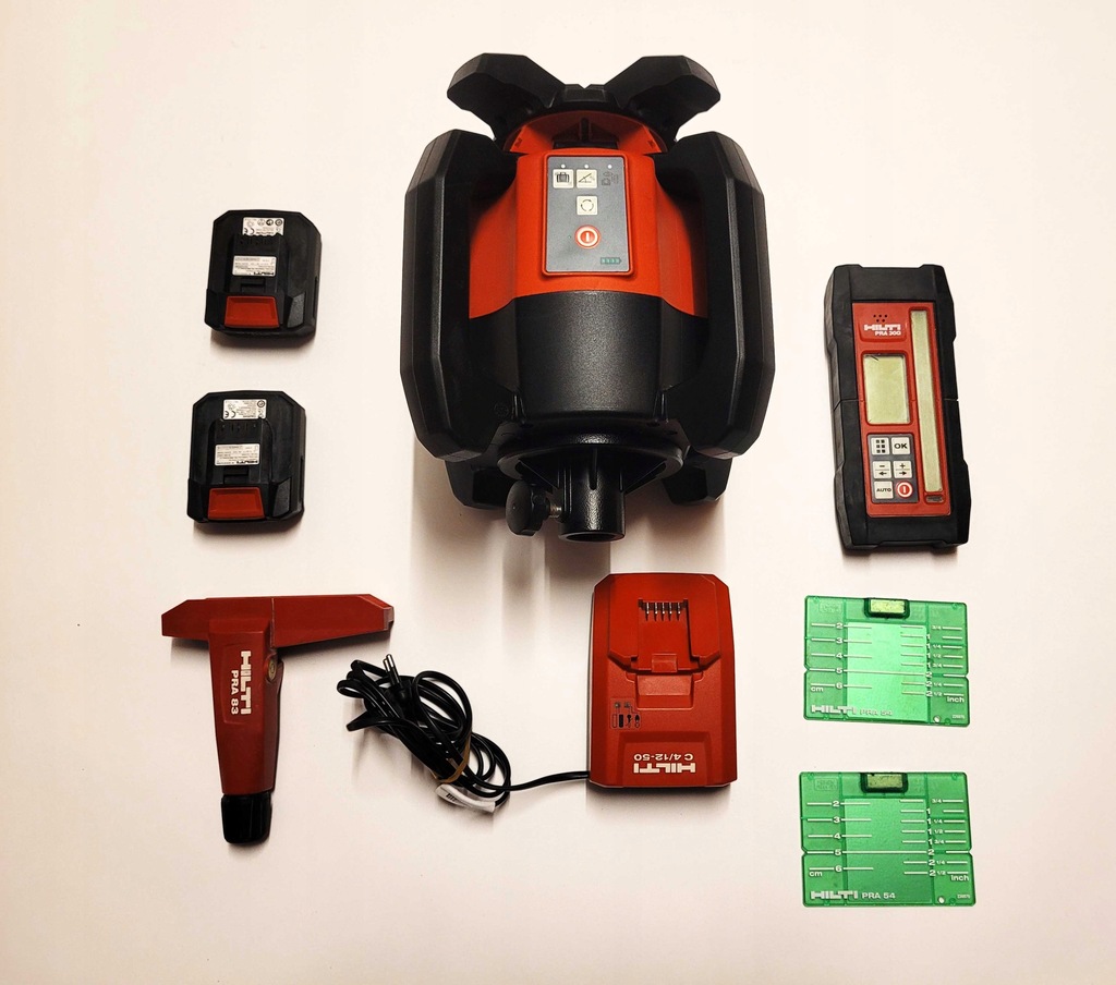 NIWELATOR LASEROWY HILTI PR 30-HVSG A12 + DETEKTOR PROMIENIA PRA 30G ...