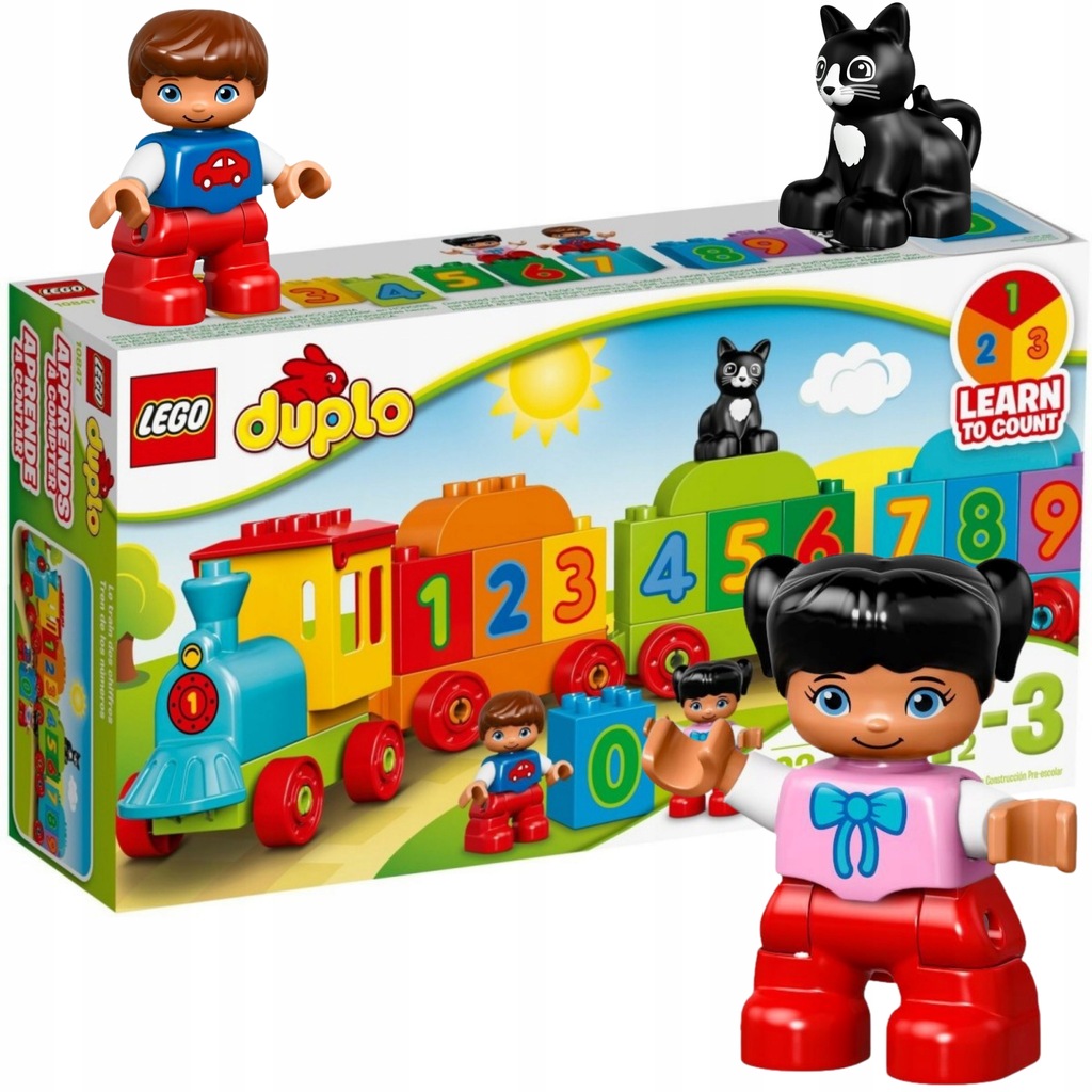 KLOCKI LEGO DUPLO ZABAWKA DLA 2, 3 LATKA POCIĄG - 11689495253 ...