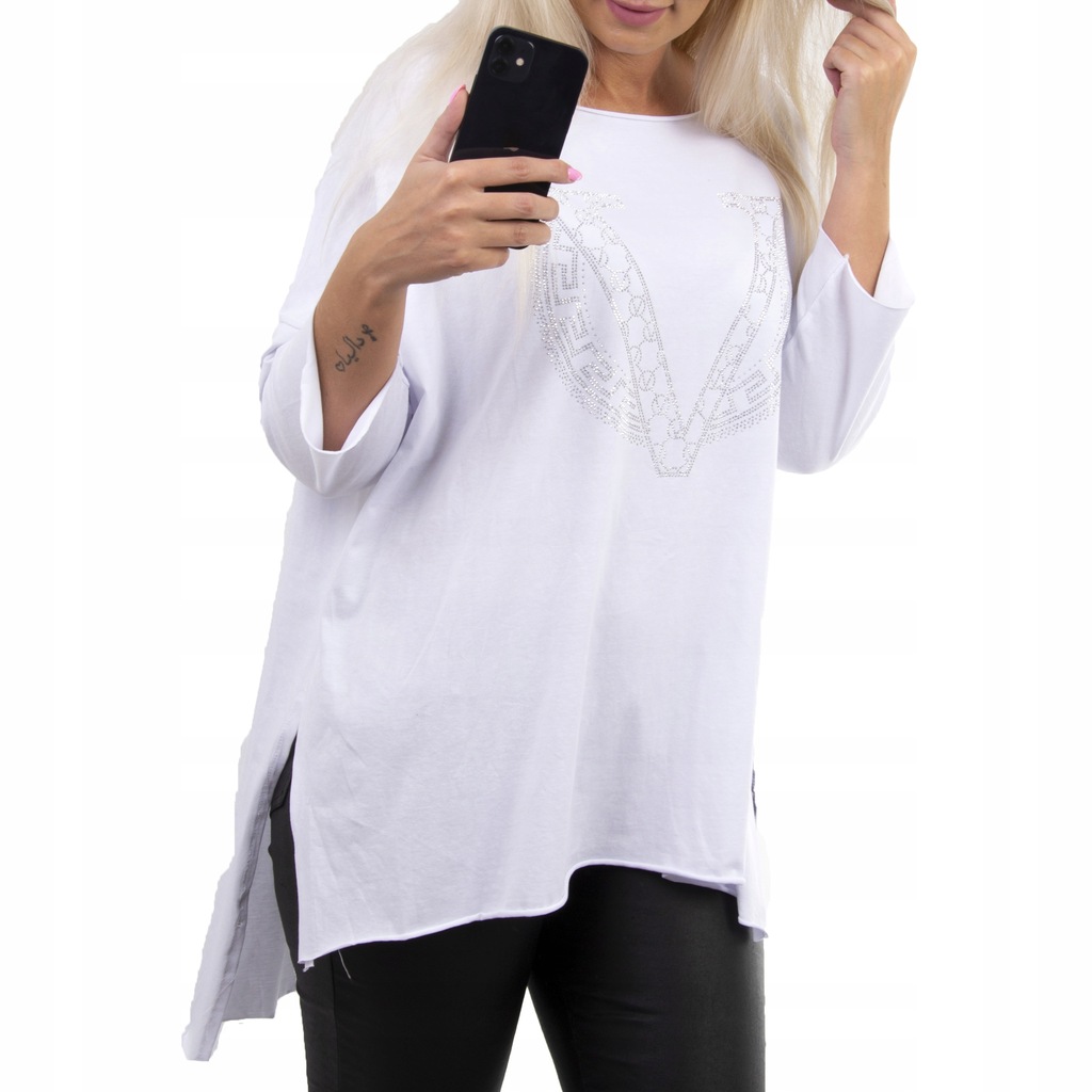 B714 BLUZKA Z CEKINAMI BIAŁA XXL (44) - 12548065514 - oficjalne ...